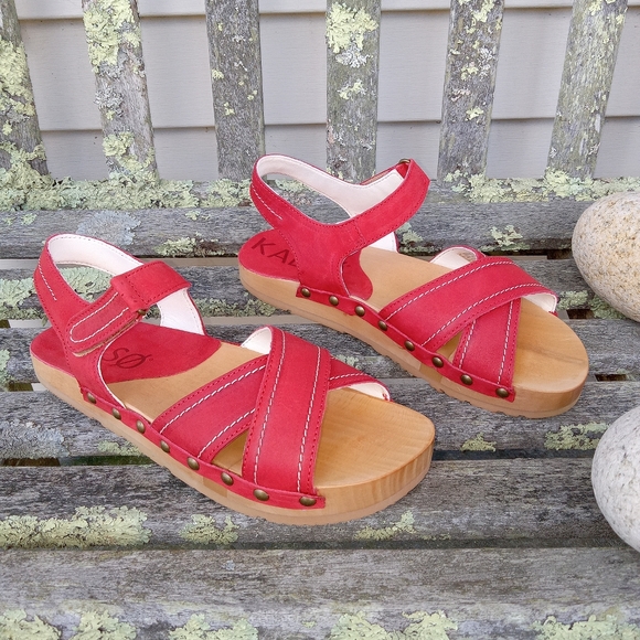 KALSO | Shoes | Nib Kalso Earth Shoe Serene Red Cherry Leather Negative ...